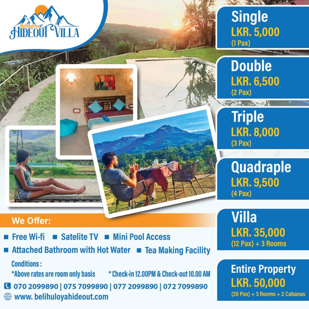Packages – Belihuloya Hideout Villa